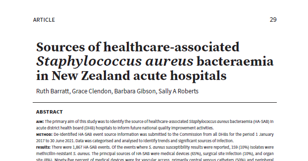 Sources of healthcare-associated Staphylococcus aureus bacteraemia in ...
